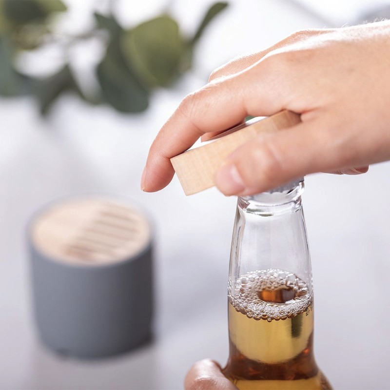 Décapsuleur Design Rond en Bois - Petit Cadeau Personnalisé Pas Cher